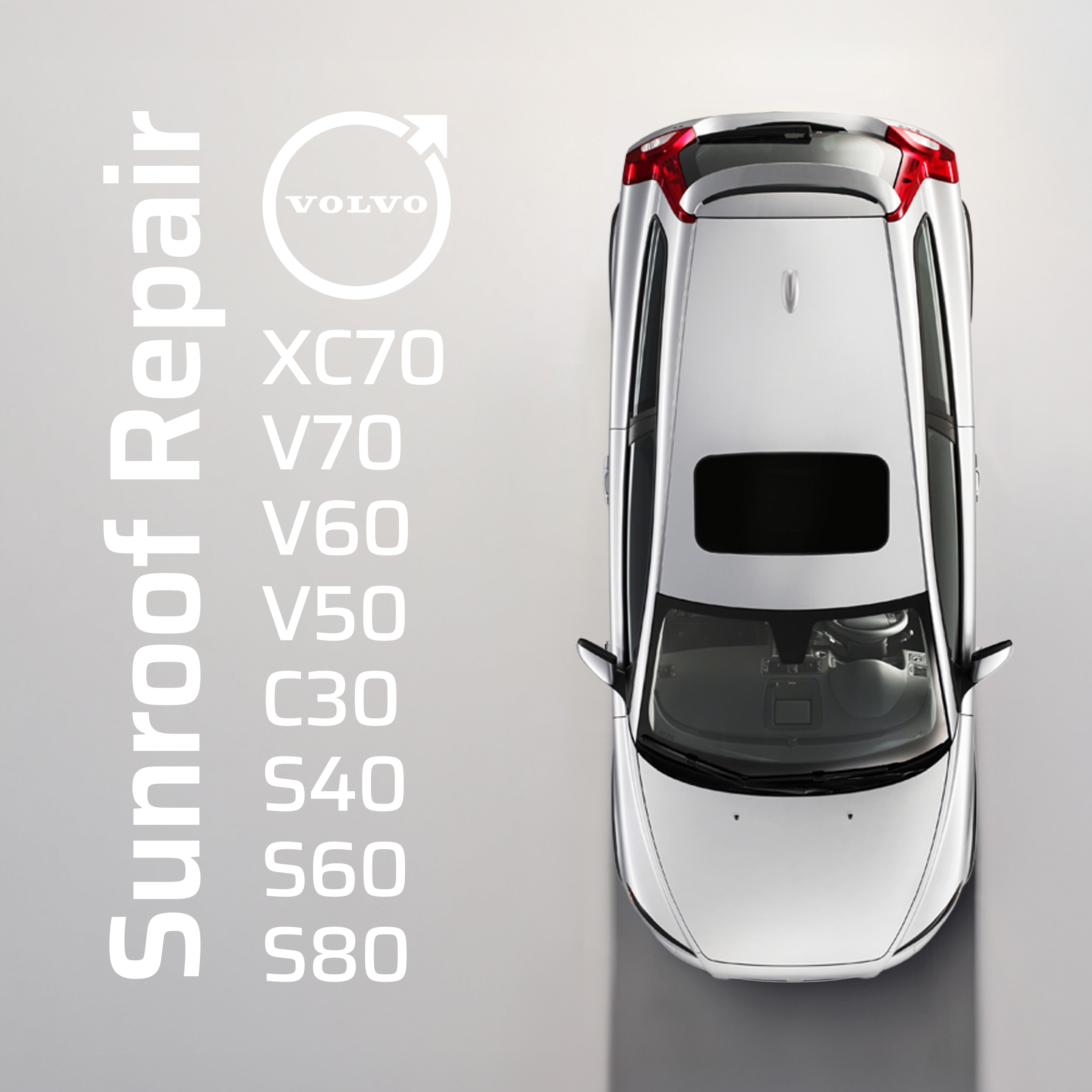 Volvo - Sunroof - Gap Filler Repair Kit (C30, S40, S60, S80, V50, V60 ...